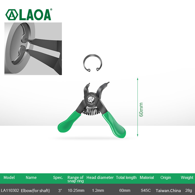 LAOA Mini Circlip pliers 3 inch Right Angled Beak Portable ...