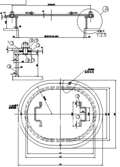 Marine Manhole Cover with Coaming Type A