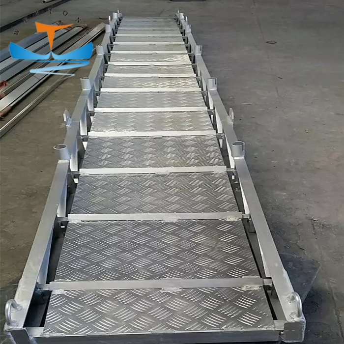 Aluminum Boat Wharf Ladder with Handrail