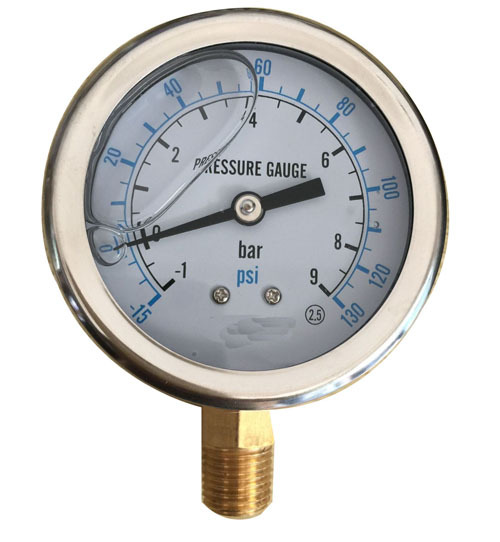 IMPA 653113/653114/653115/653116/653117/653118 Brass Internal Glycerin Filled Marine Pressure Gauge