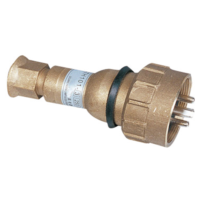 IMPA 792886 10A/16A Marine Brass Plug