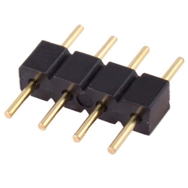 10x RGB SMD LED Connector 4 Pin Black Cable Connector Coupling Adapter ...