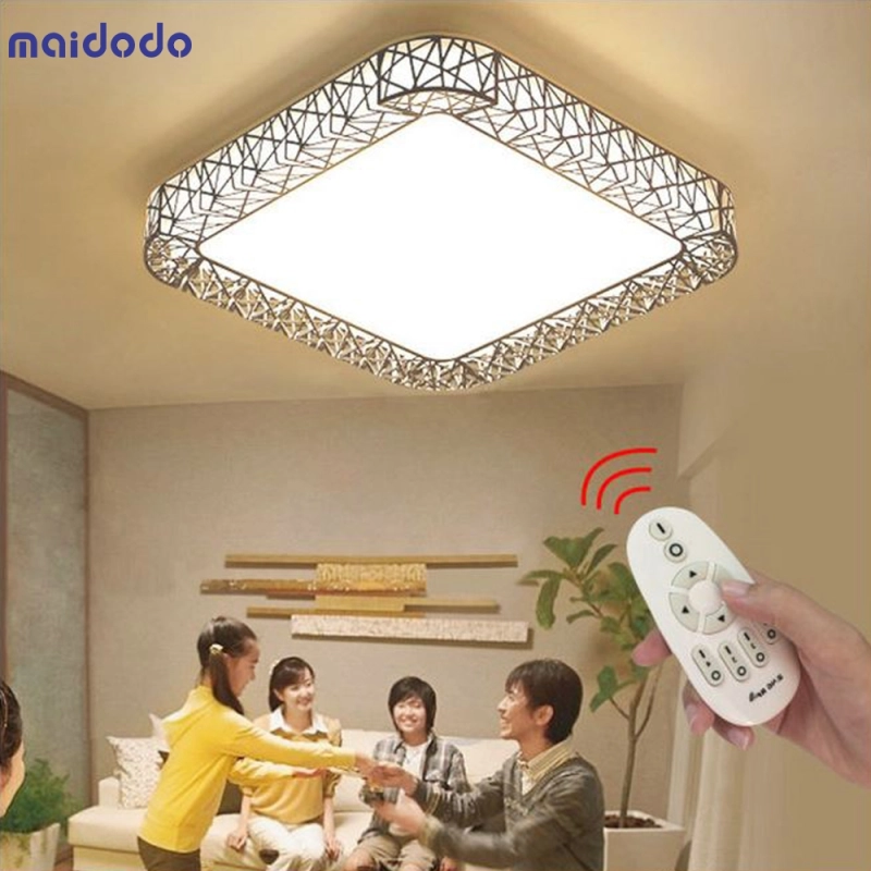 Round/Square LED 36W Ceiling Light Dimmable Thin Flush Mount Lamp Cool ...