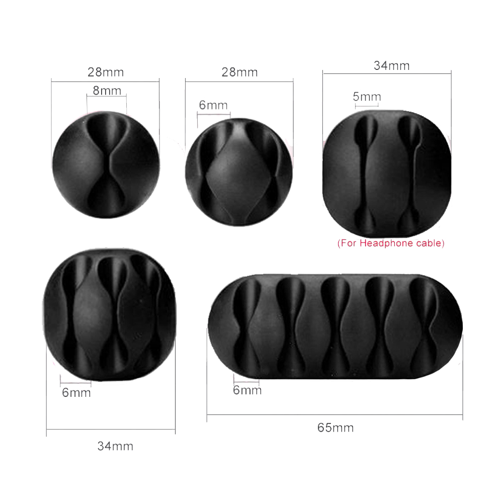 Silicone Desktop Wire Holder USB Cable Fixer Electrical Cable Organizer Hub