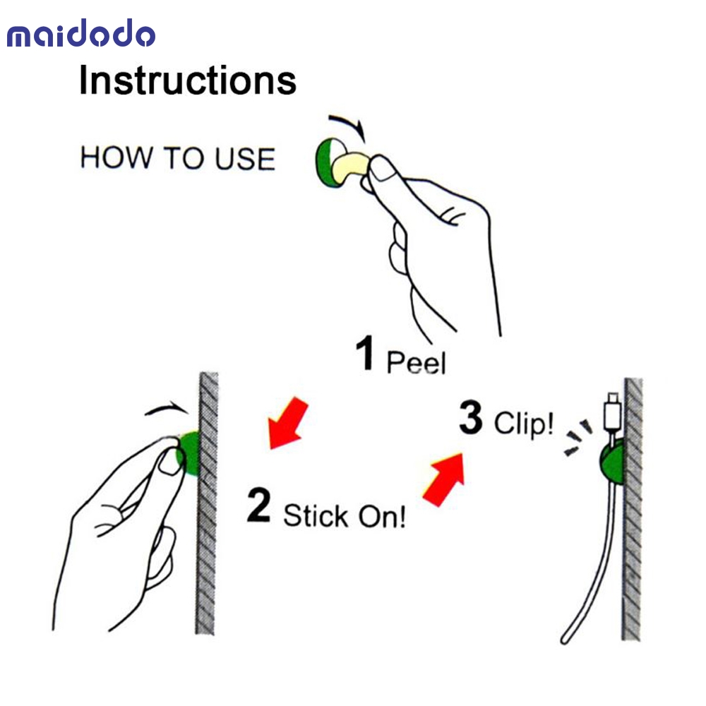 Silicone Desktop Wire Holder USB Cable Fixer Electrical Cable Organizer Hub