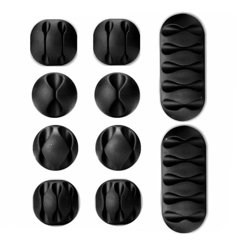 Silicone Desktop Wire Holder USB Cable Fixer Electrical Cable Organizer Hub