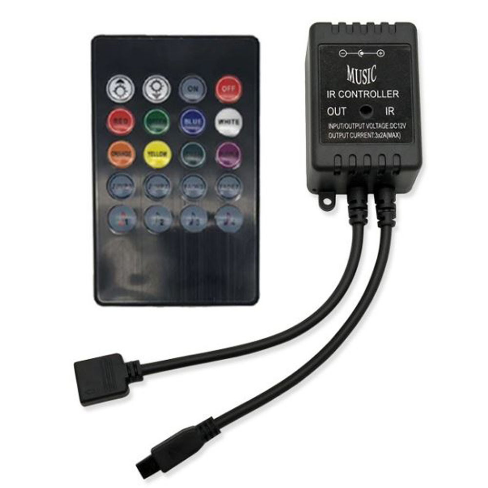 20 key RGB LED music infrared colorful controller