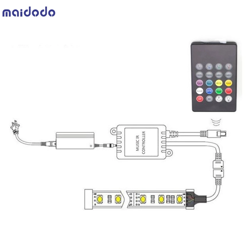 20 key RGB LED music infrared colorful controller