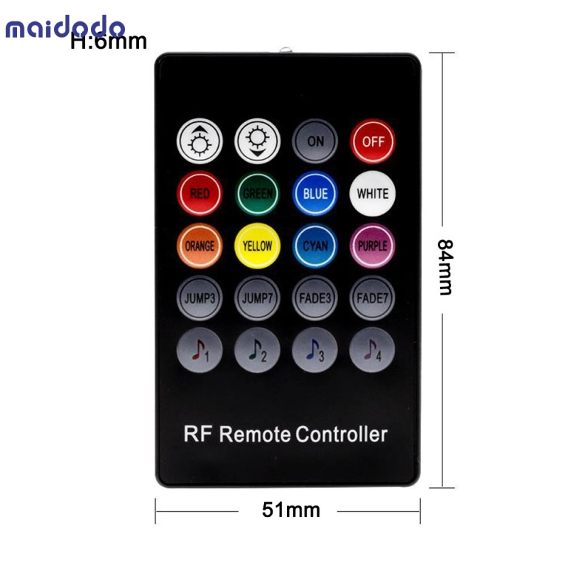 20 key RGB LED music infrared colorful controller