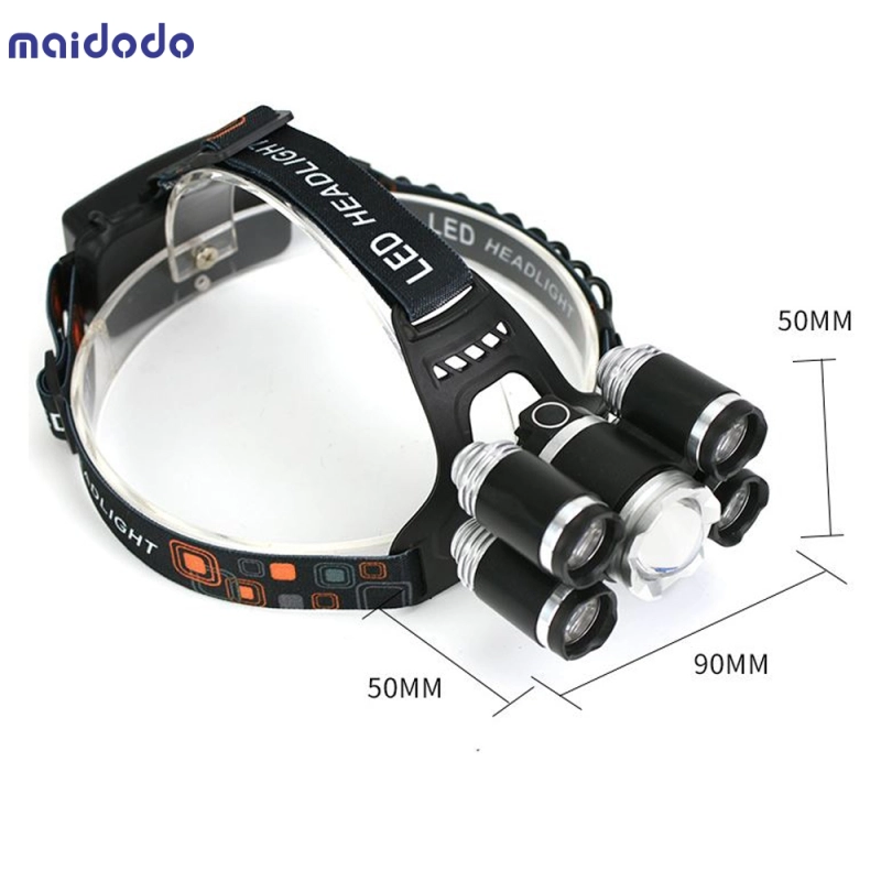 5led rechargeable headlamp waterproof led headlamp flashlight