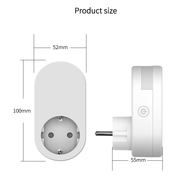Zemismart Tuya WiFi Electrical Sockets with Dimmable Light Smart Plug ...