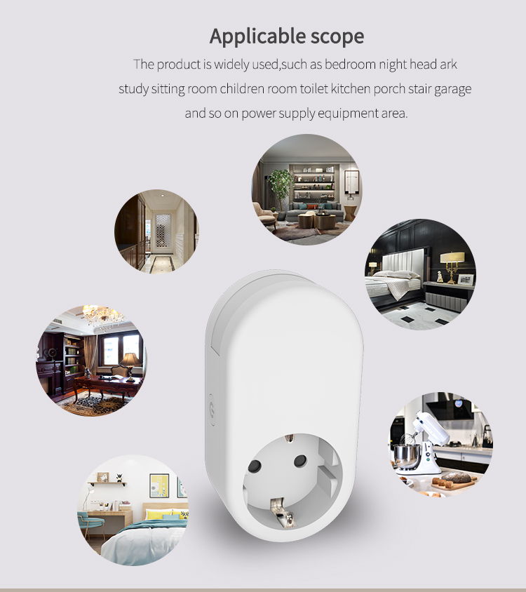 Zemismart Tuya WiFi Electrical Sockets with Dimmable Light Smart Plug ...