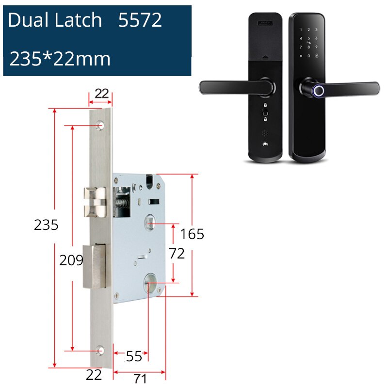 Zemismart Tuya Wifi Smart Digital Door Lock A270 Fingerprint IC Card Key Password Unlock with ...