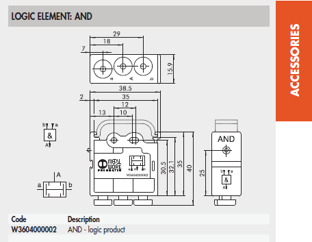 METALWORK LOGIC ELEMENT W3604000002