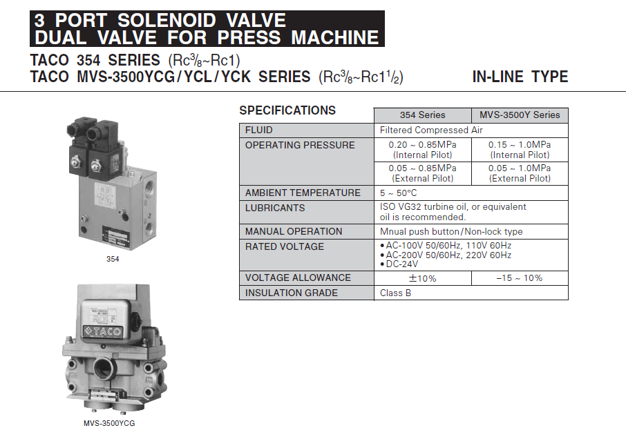 TACO VALVE MVS-3506JYCG AC220V