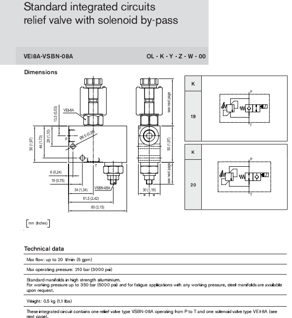 EDI Relief valve OL2009101A0000