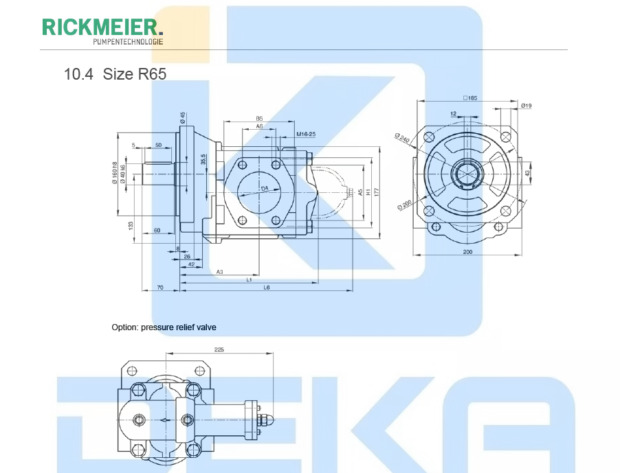 RICKMEIER HYDRAULIC PUMP R65/400