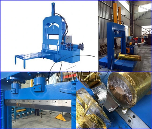 Single knife hydraulic splitter Guillotine for waste foil roll bale ...