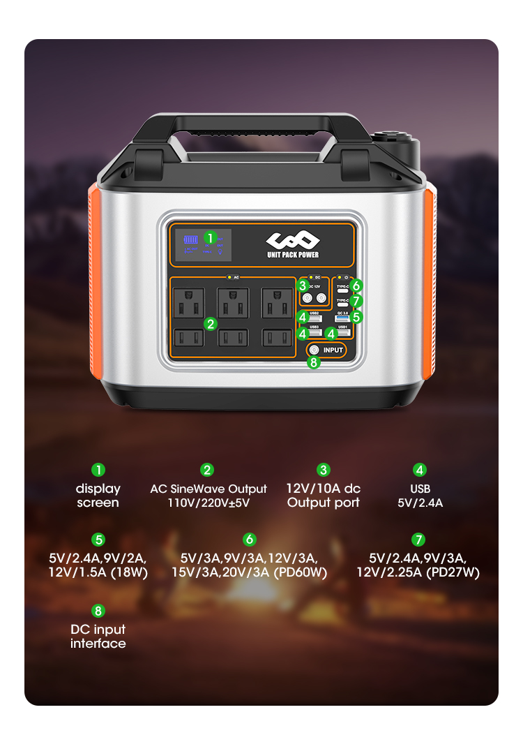 T500 500W 486Wh Backup Lithium battery Solar Powered Generator Portable ...