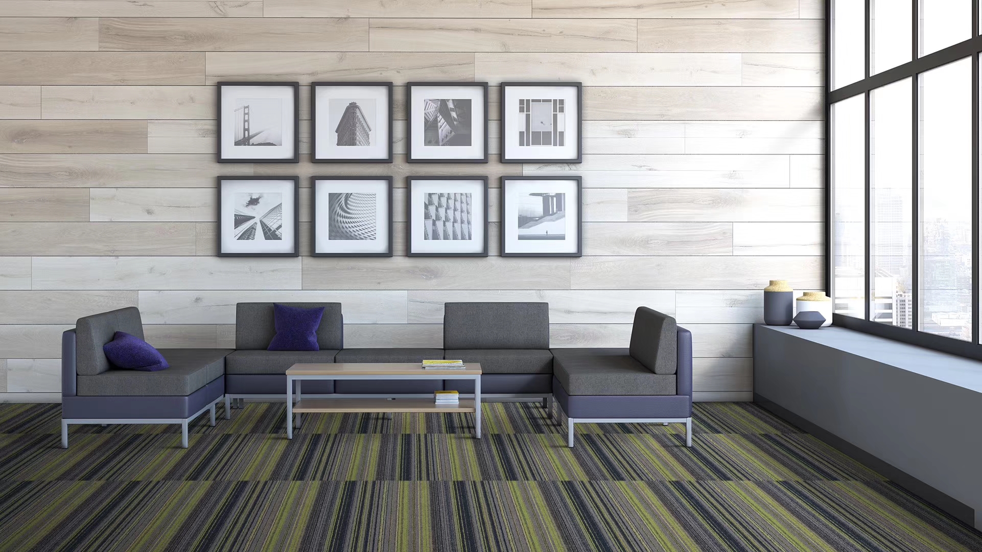 High Quality Office Carpet Tile with PVC Backing 50x50cm, 60.96x60 ...