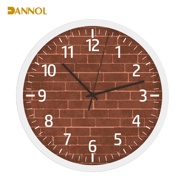 round quartz plastic wall clock