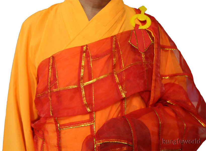 Shaolin Buddhist Monk Dress Kesa Priest Robe Cassock Meditation Kung fu ...