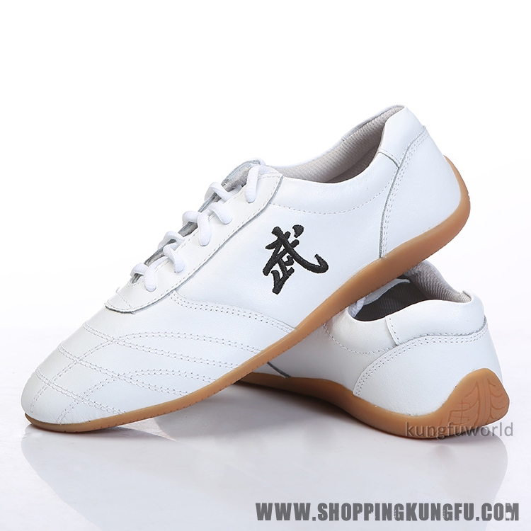 Kids Adults Soft Cow Leather Kung fu Tai chi Shoes Martial arts Wushu ...