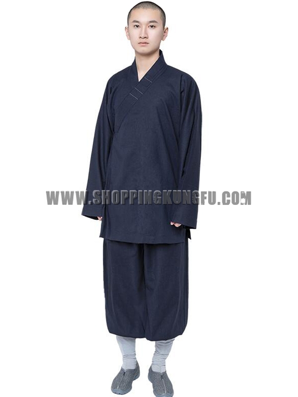 Cotton Linen Shaolin Monk Robe Buddhist Arhat Monk Suit