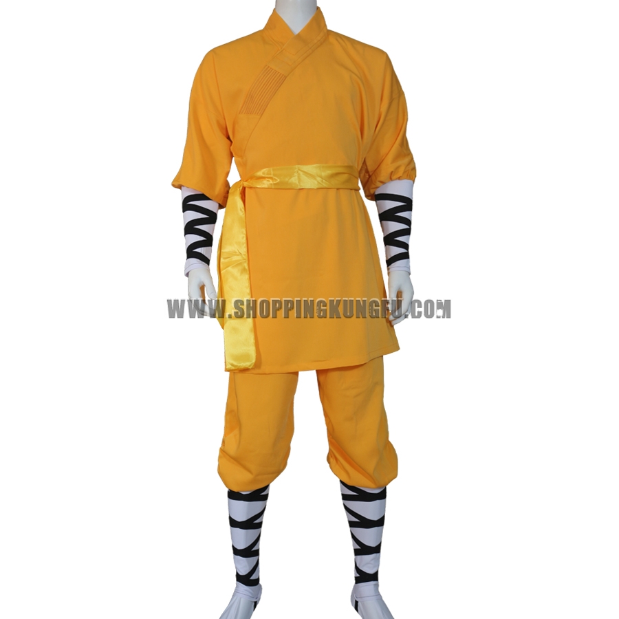 Yellow Shaolin Monk Kung fu Uniform Wushu Martial arts Suit