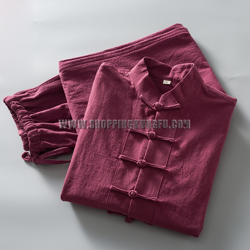 Soft Cotton Linen Tai Chi Uniform Wing Chun Kung fu Suit Casual Tang ...