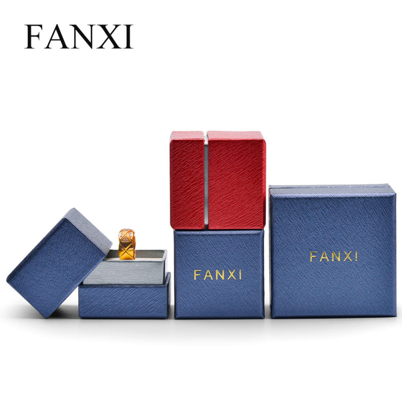 custom logo printed luxury paper jewelry ring box jewellery pendant ...