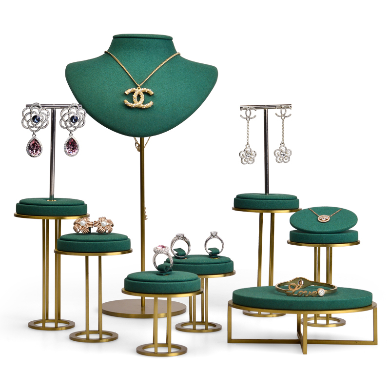 luxury window metal jewellery display stand props for ring earring ...