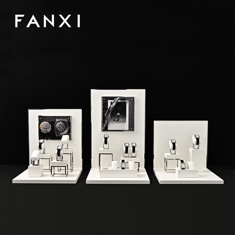 FANXI hot sale Mirror silver leather Metal watch packaging