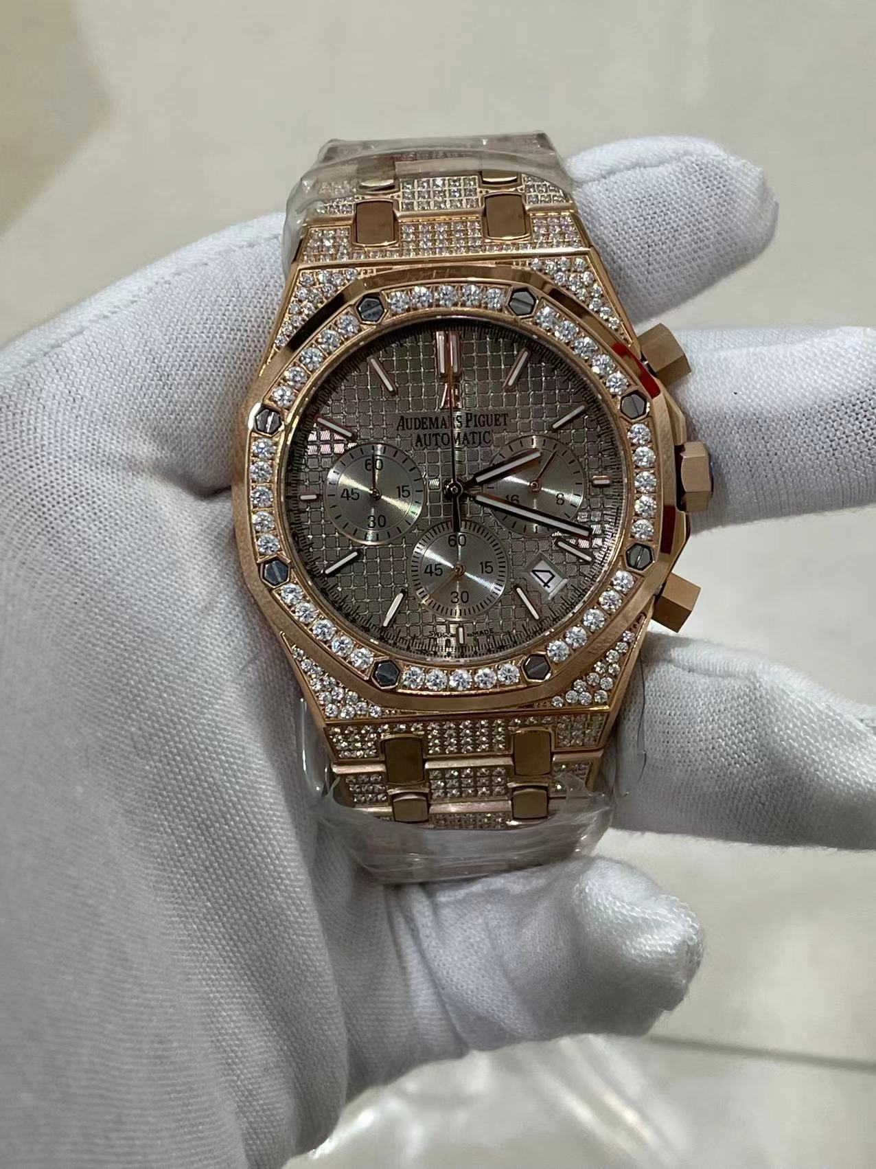 Superclone full diamond AP,Full Diamonds Iced watch