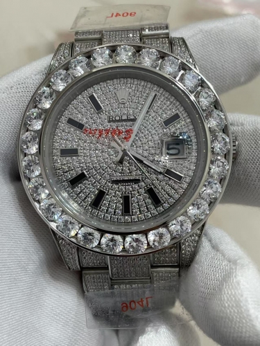 rolex iced diamond miyota movement,Full Diamonds Iced watch