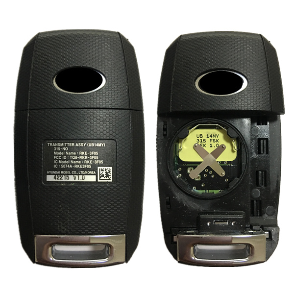 CN051021 2014 - 2015 Kia Rio Flip Key 315MHZ Fcc# TQ8-RKE-3F05