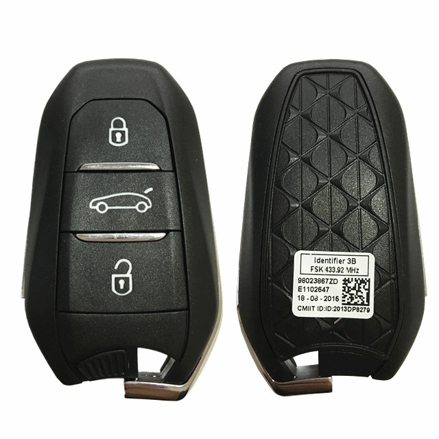 CN016019 Original 3button smart key 433.92mhz with blade for Peugeot ...