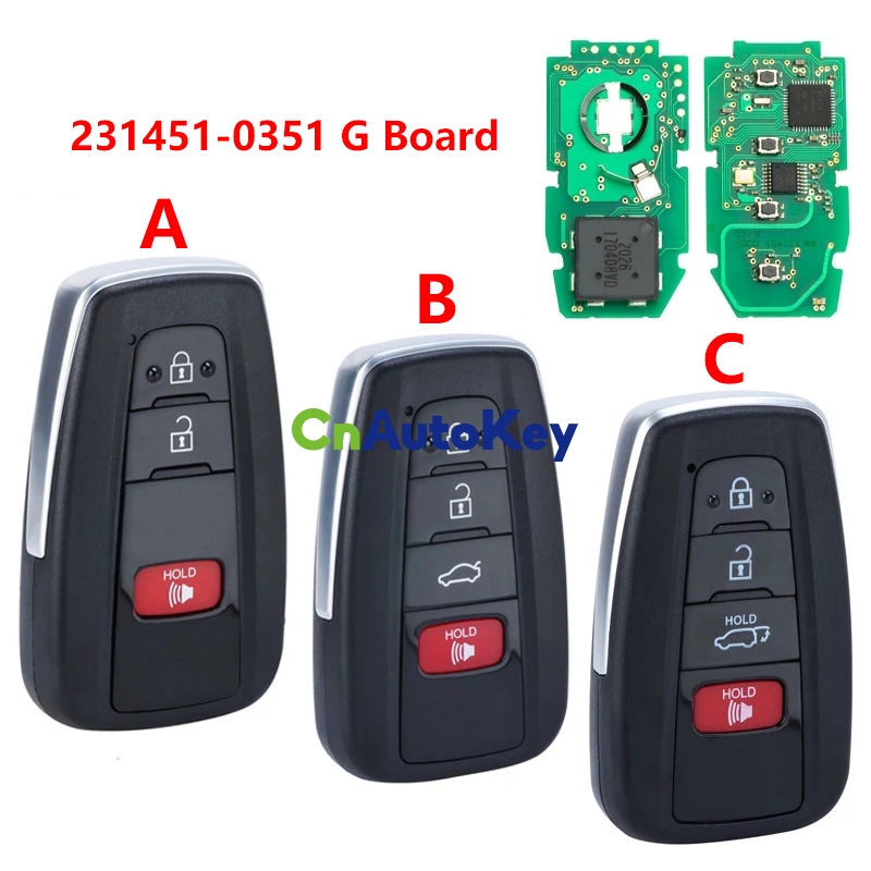 CN007306 231451-0351 Smart Key Fob For Toyota Camry RAV4 Prius 2018 ...