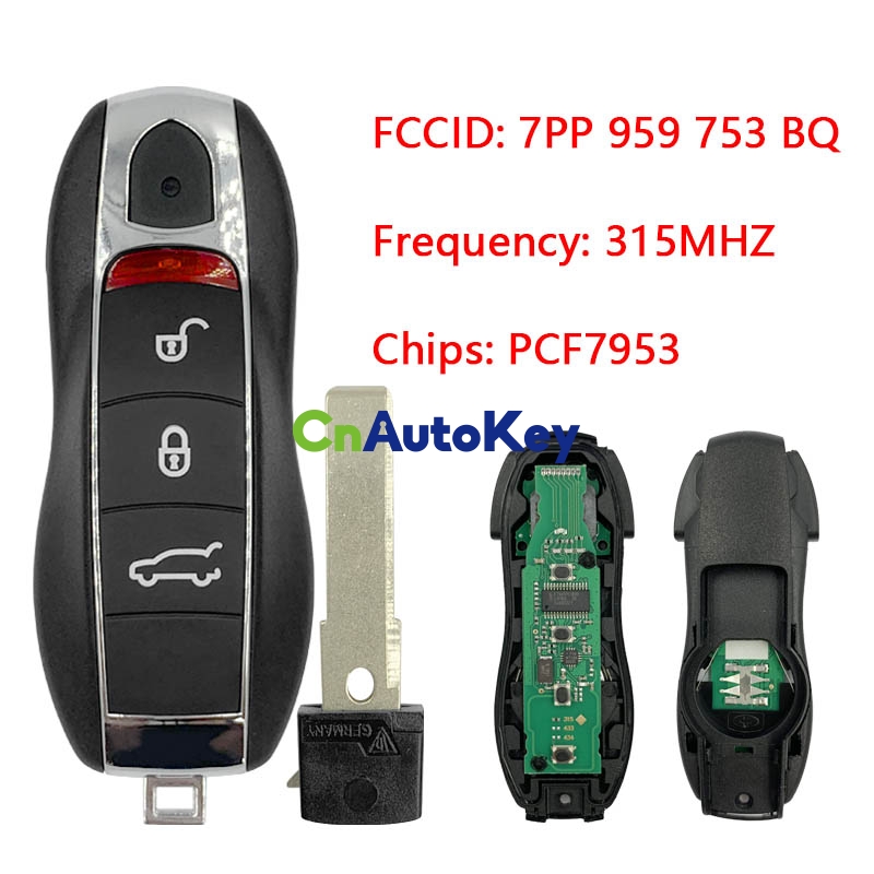 CN005002 Porsche Cayenne Remote Key 3 Button 315 Mhz New 7PP 959 753 BQ ...