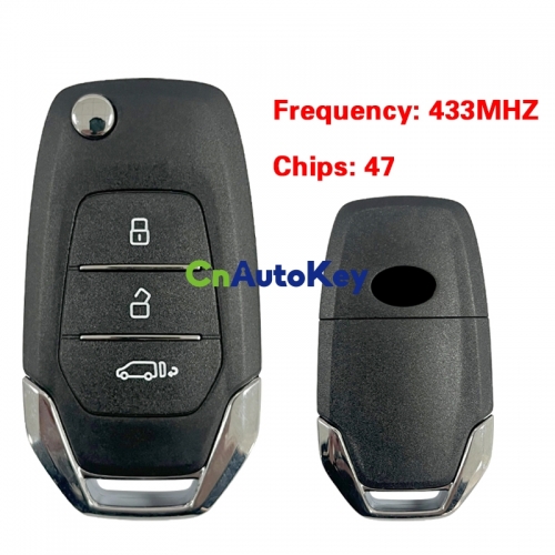 CN032010 OEM Flip Car Remote Key 433Mhz with ID47 Chip for MAXUS Delivery 9 3 button Replacement ...