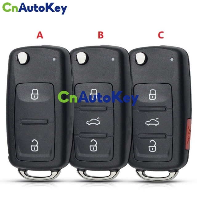 CS001002 NEW 2 Button Uncut Folding Flip Remote Key Replacement Case ...