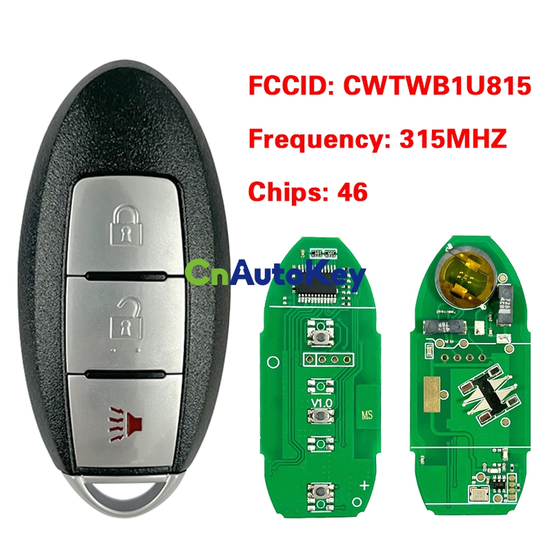 027001 315Mhz ID46 Chip PCF7952 Chip Smart Card Auto Remote Key Fit For ...