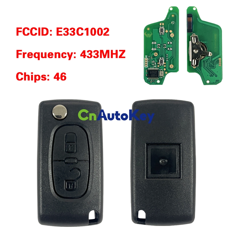 CN016039 Original Citroen Remote key 2 buttons CE0523 PCF7941 E33C1002 ...