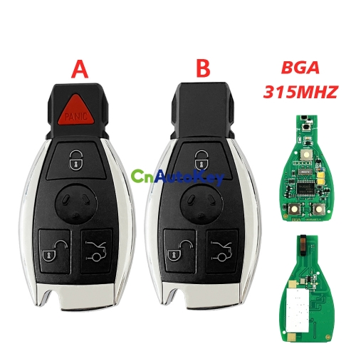 CN002098 BGA 434MHZ 3/3+1 Button Smart Remote Key Fob for Mercedes Benz ...