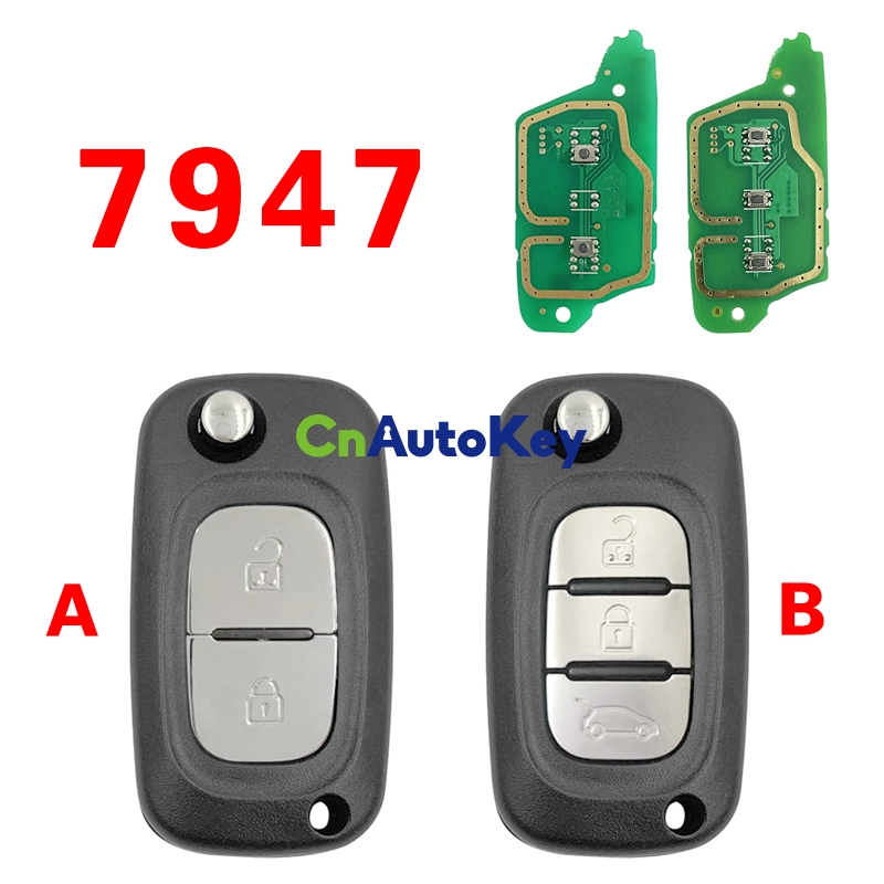 CN010084 Flip Key Renault Fluence/Clio 3 2/3 Buttons / Frequency:433MHz ...