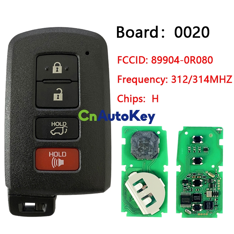 CN007156 2013-2018 For Toyota RAV4 4-Button Smart Key PN 89904-0R080 HYQ14FBA 0020