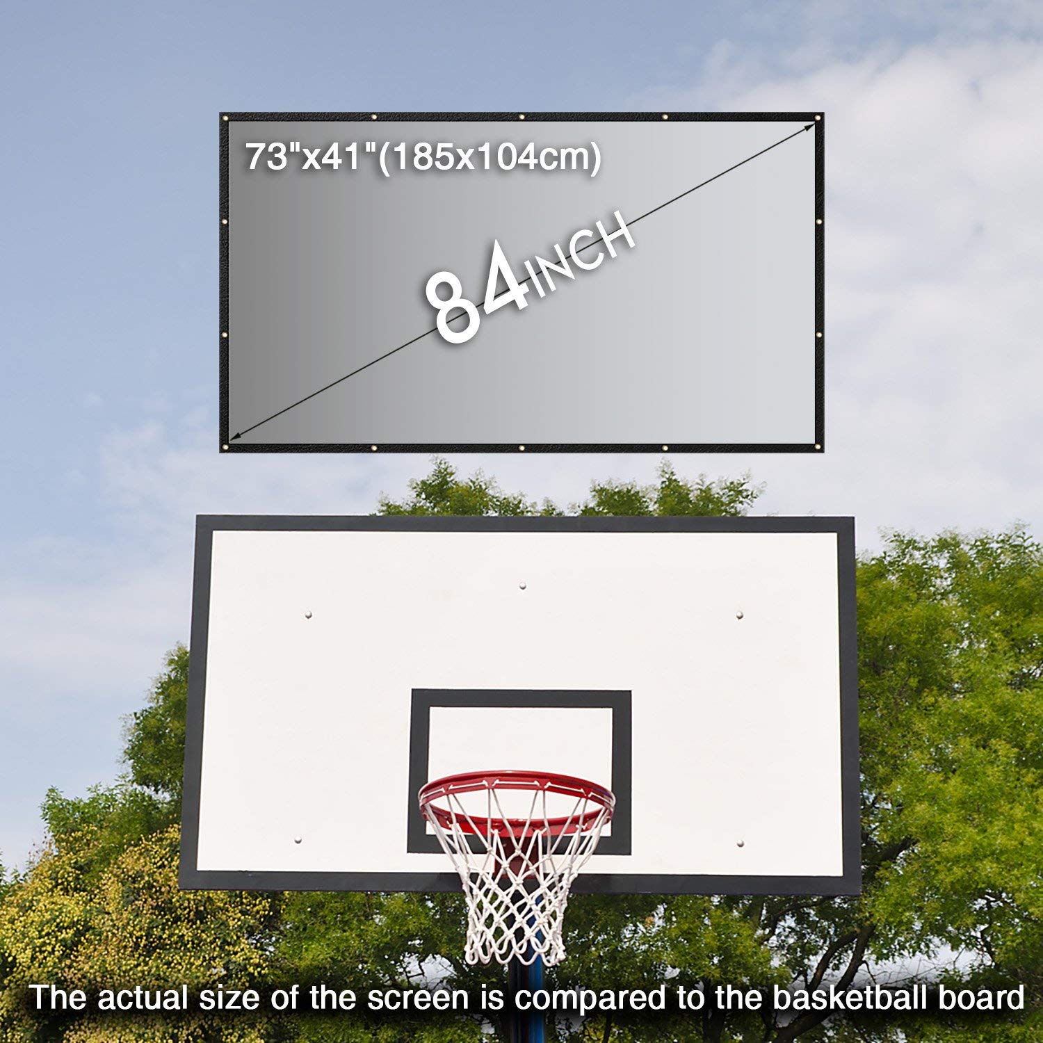 NIERBO Basic Series Rear Projector Screen 60-300 Inches Projection ...