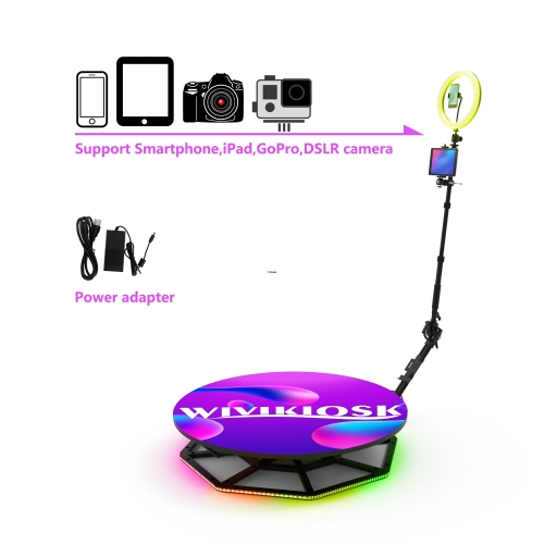 slow motion rotating 360 degree photobooth portable selfie spin 360 ...