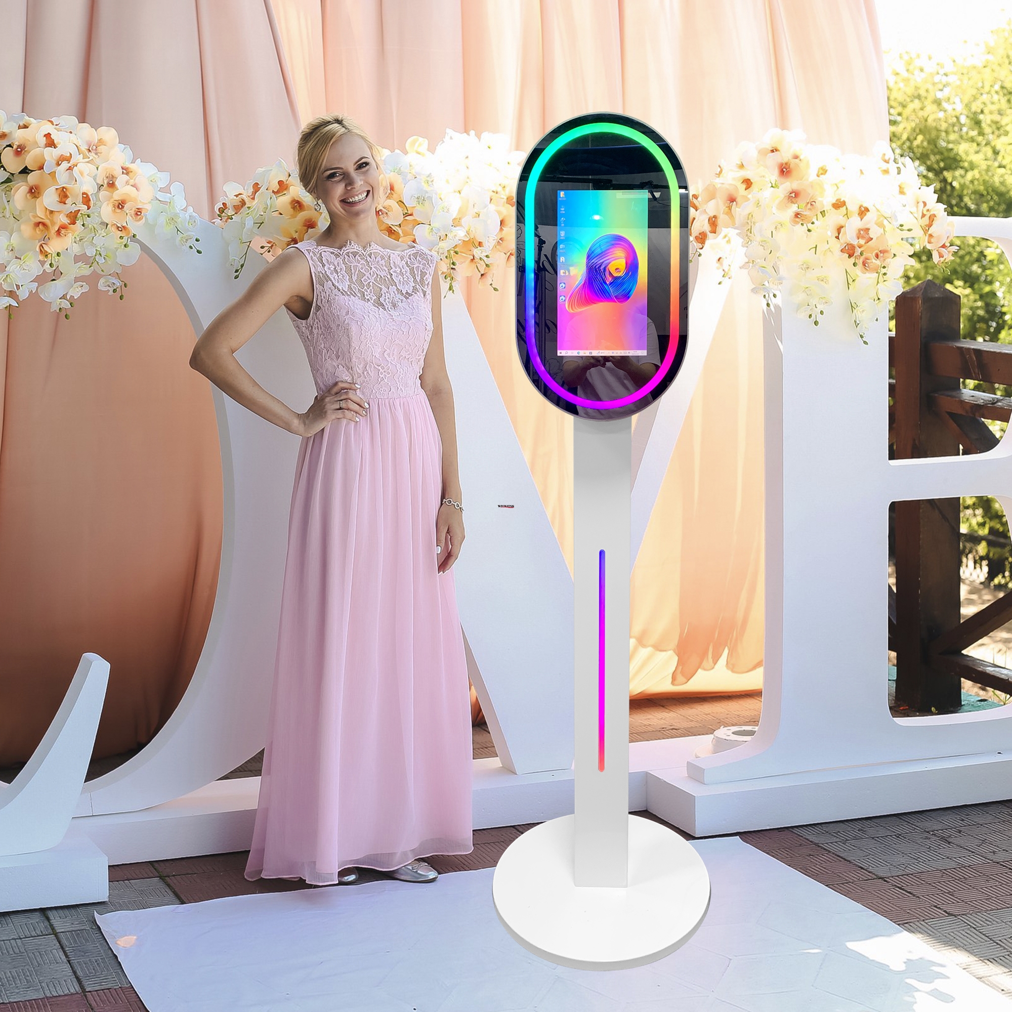 Enhance Your Event with the Oval Faceplate Photo Booth - RGB Lights ...
