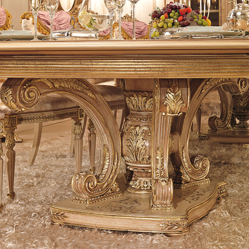 Baroque style solid wood dining table: bringing a grand dining experience